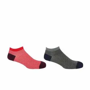 PEPER HAROW - MADE IN ENGLAND Lux Taylor Trainer Socks Bundle Red & Grey - Gray/red