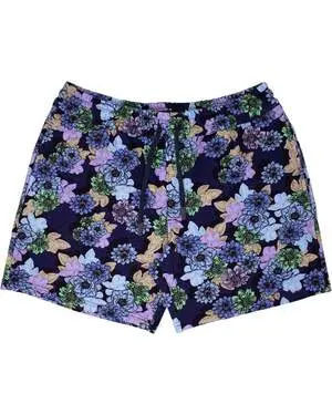 LORDS OF HARLECH Silus Snap Floral Interlock Shorts Navy - Blue