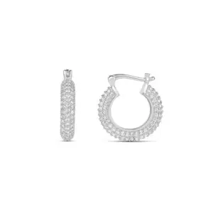 SHYMI Small Pave Hoops - Silver