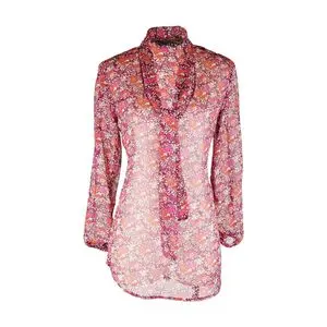 JENNAFER GRACE Cardamom Blossom Tie Front Top - Red