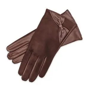 1861 GLOVE MANUFACTORY Vittoria Leather Gloves In Taupe - Brown