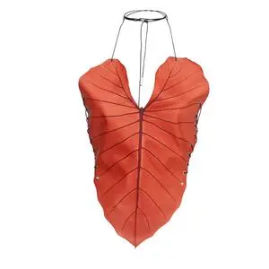 SARAH REGENSBURGER Leaf Top - Orange