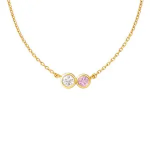 LILY FLO JEWELLERY Aurora Diamond And Sapphire Necklace - Pink