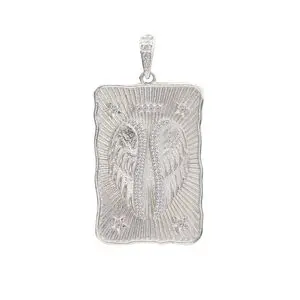 BLOOMTINE | EARTH ANGEL HQ Angel Wing Talisman In Sterling Pendant Only - Silver