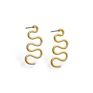 ORIAKU STUDIO Kamba Earrings Plated Small Design Handcrafted In Kenya - Gold