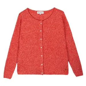 BEL CASHMERE Camille Cashmere Cardigan Jaspe - Red