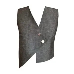 MIRIMALIST Soul Linen Vest - Grey
