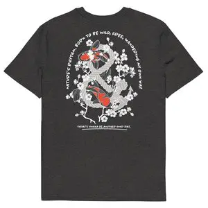 ANCHOR & CREW Heather Koi Fish Another Good Day Organic Cotton T-shirt - Black
