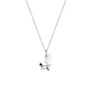 SPERO LONDON Sterling Origami Squirrel Necklace - Silver