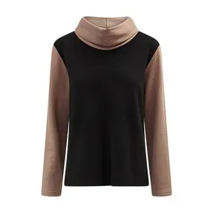 Haris Cotton Color Block Turtleneck Blouse