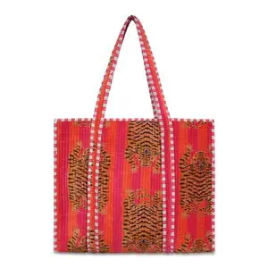 CYC Velvet Tiger Tote - Pink
