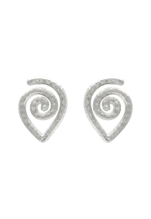 LAVANI JEWELS Pendientes Spiral Plateados - Silver