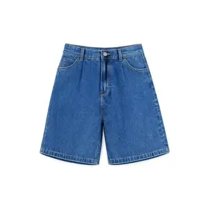 YUMI Denim Wide Leg Shorts - Blue