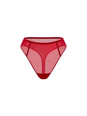 ZHILYOVA Unnamed High-waisted Thong - Red