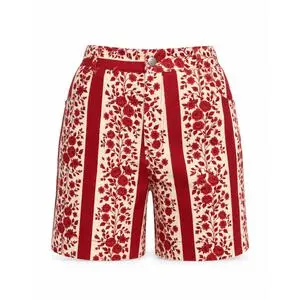 Mind Traveler Gala Floral Shorts - Red