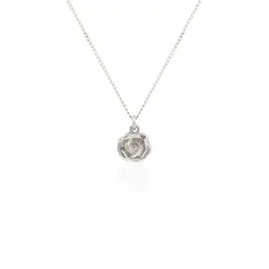 LEE RENEE Rose Necklace - Silver