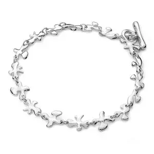 LUCY QUARTERMAINE Solid Sterling Fine Splash Bracelet - Silver