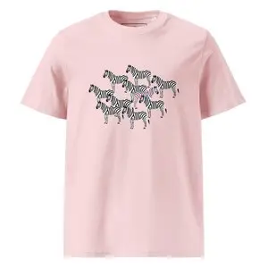 ANCHOR & CREW Cotton Zebra Where's William Going? Organic Cotton T-shirt - Pink