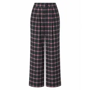 Mind Traveler Alia And Red Checked Trousers - Grey