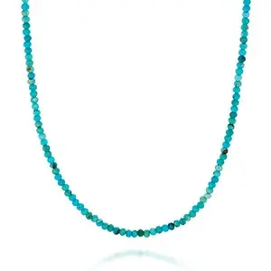 NELLOU JEWELLERY Turquoise Mini Bead Necklace - Blue