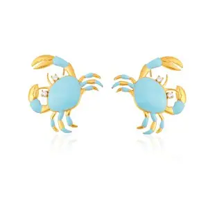MILOU JEWELRY Turquoise Crab Earrings - Blue