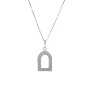 SHEIDA FARROKHI Sahra Solid Gold Pendant Necklace - White/silver