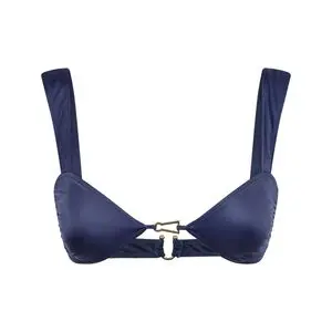 BIANCA RESORTWEAR Lola Bikini Top In Charcoal - Blue