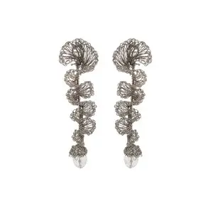 LAVISH BY TRICIA MILANEZE Clear & Ella Handmade Earrings - Silver