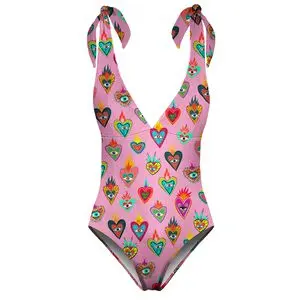 ALOHA FROM DEER Mexican Hearts One Piece Swimsuit