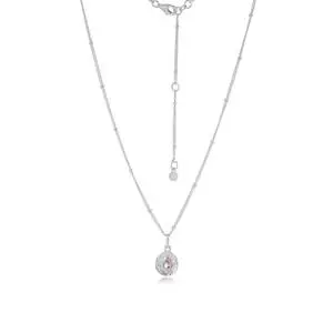 MOON LONDON Pink Amethyst Sterling Adjustable Necklace - Silver