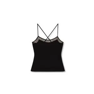 MARIANNE BY MARIE JORDANE Open-back Top Sydney With Adjustable Crossed Straps - Black