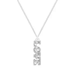 CARTERGORE Sterling “love” Word Necklace - Silver
