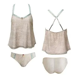 TALLULAH LOVE Neutrals / Countess Nightwear Set