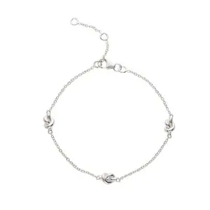 AUREE JEWELLERY St Ives Sterling Knot Bracelet - Silver