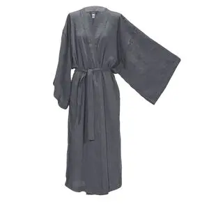 CEVA CU DICHIS Long Kimono In Vegan Silk - Grey