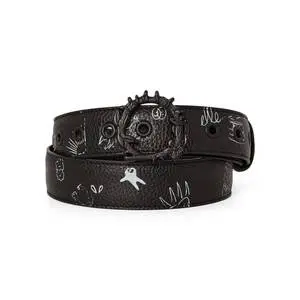 LIMAR Printed Leather Belt With Statet Buckle