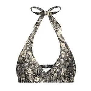 ALOHA FROM DEER Durer Series Fifth Seal Halter Neck Bikini Top - Brown