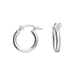 HARFI Sterling Sleeper Creole-hinged Huggie Hoop Earrings - Silver