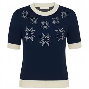 GROBUND Alva Tee The One With Christmas Stars - Blue