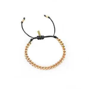 ADRIANA PAPPAS DESIGNS Zoe Bracelet On Colored Cord - Black