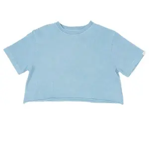 ARIKO Ocean Beach Crop Tee - Blue