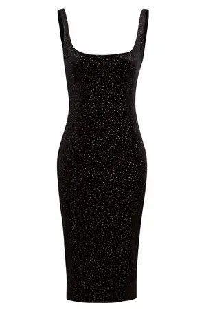 SARVIN Polka Dot Dress - Black