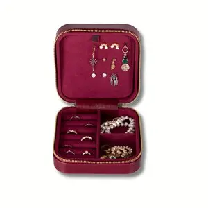 LEATHERE Luxury Travel Jewelry Box – Palermo - Red