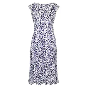ALIE STREET LONDON Floral Print Midi Dress - Blue/white