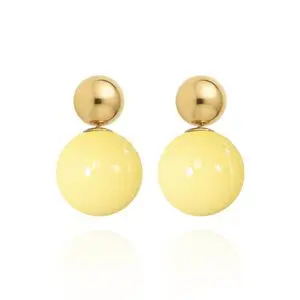 SAULE LABEL Lilou Earrings In Buttercup - Yellow