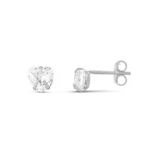 SHYMI Heart Prong-set Mini Studs - Silver