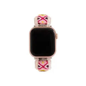 Saachi Woven Beaded Apple Watch Band - Pink