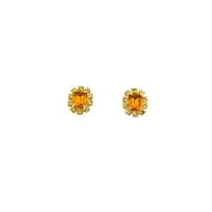 THE PINK REEF Topaz Petite Stud Orange