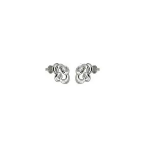 GUTTA DESIGN Knot Earring Rhodium Plated Silver