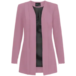 Layo G Pleated Stretch Blazer — Blush - Pink